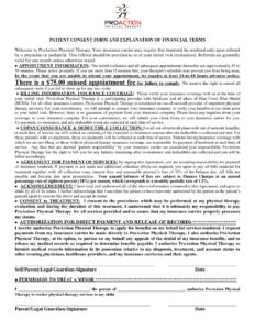 Patient Consent-Financial Form | ProAction
